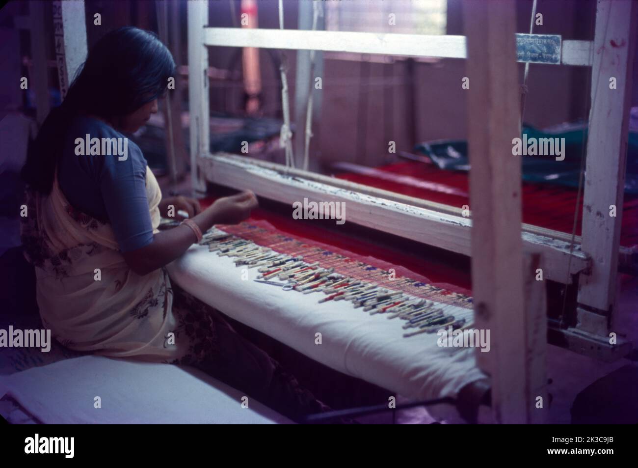 Paithani saree weaving hi-res stock photography and images - Alamy