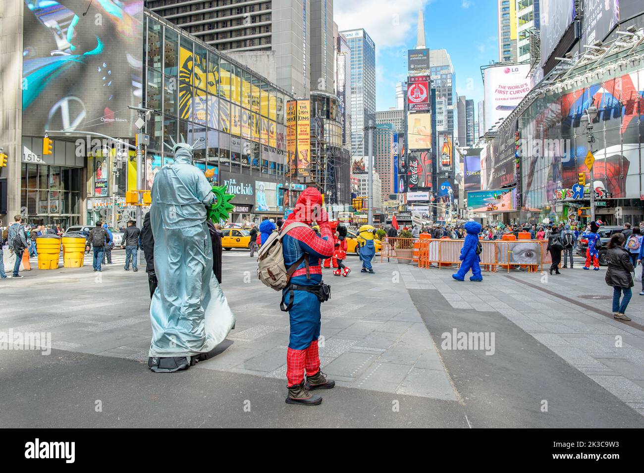 Spiderman at Times Square in Midtown Manhattan, New York City, USA ...