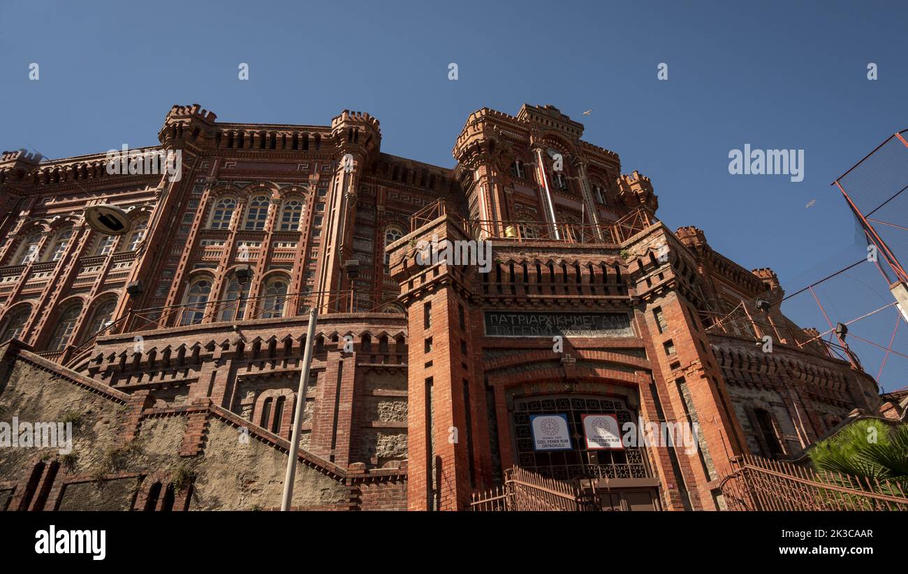 Wide angle Phanar Greek Orthodox College in Istanbul, popular structure ...