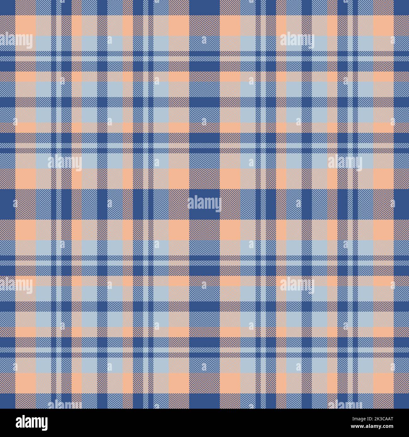 Plaid seamless pattern in blue. Check fabric texture. Vector textile ...