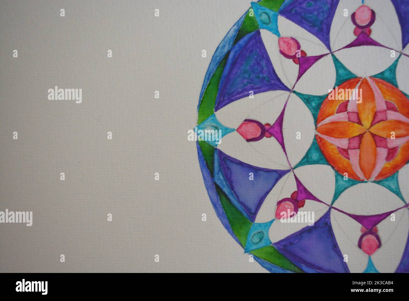 Colourful kaleidoscope art design abstract background with effect ...