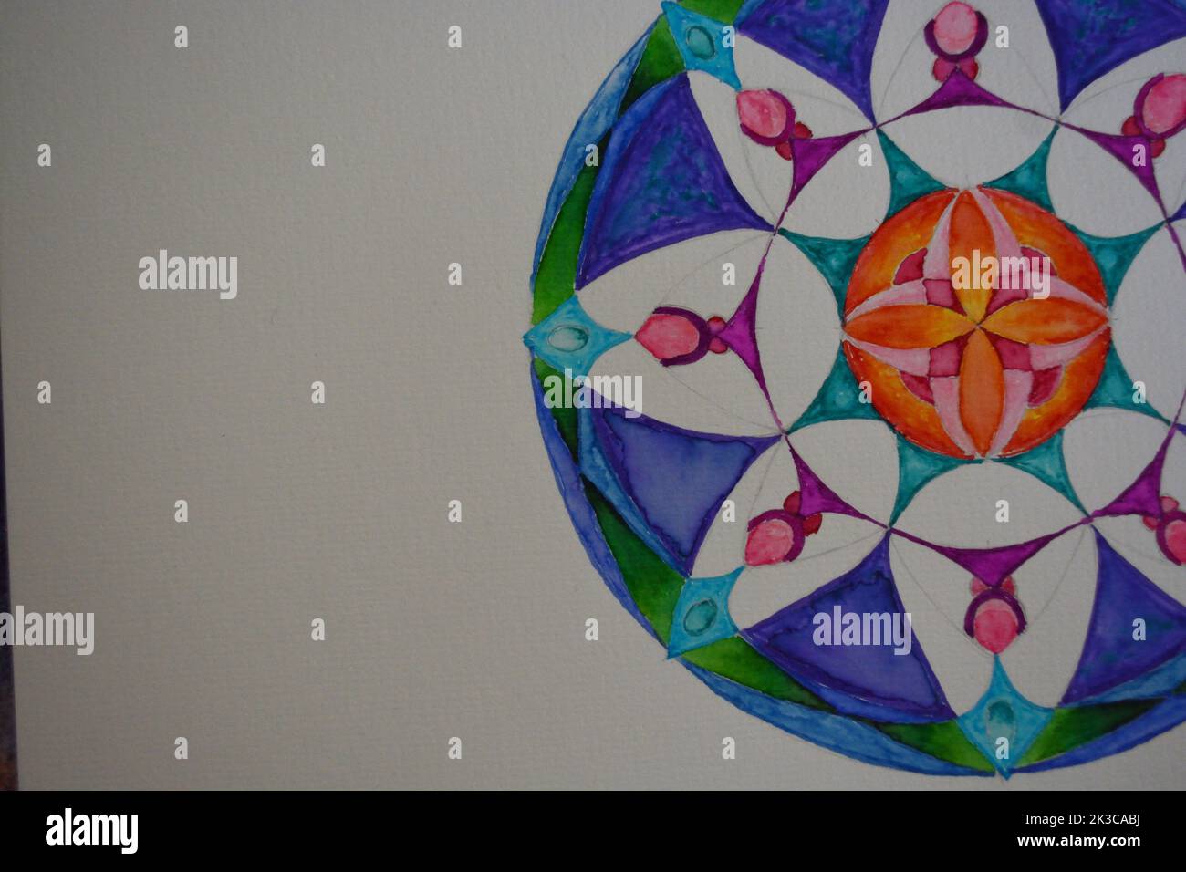 Colourful kaleidoscope art design abstract background with effect ...