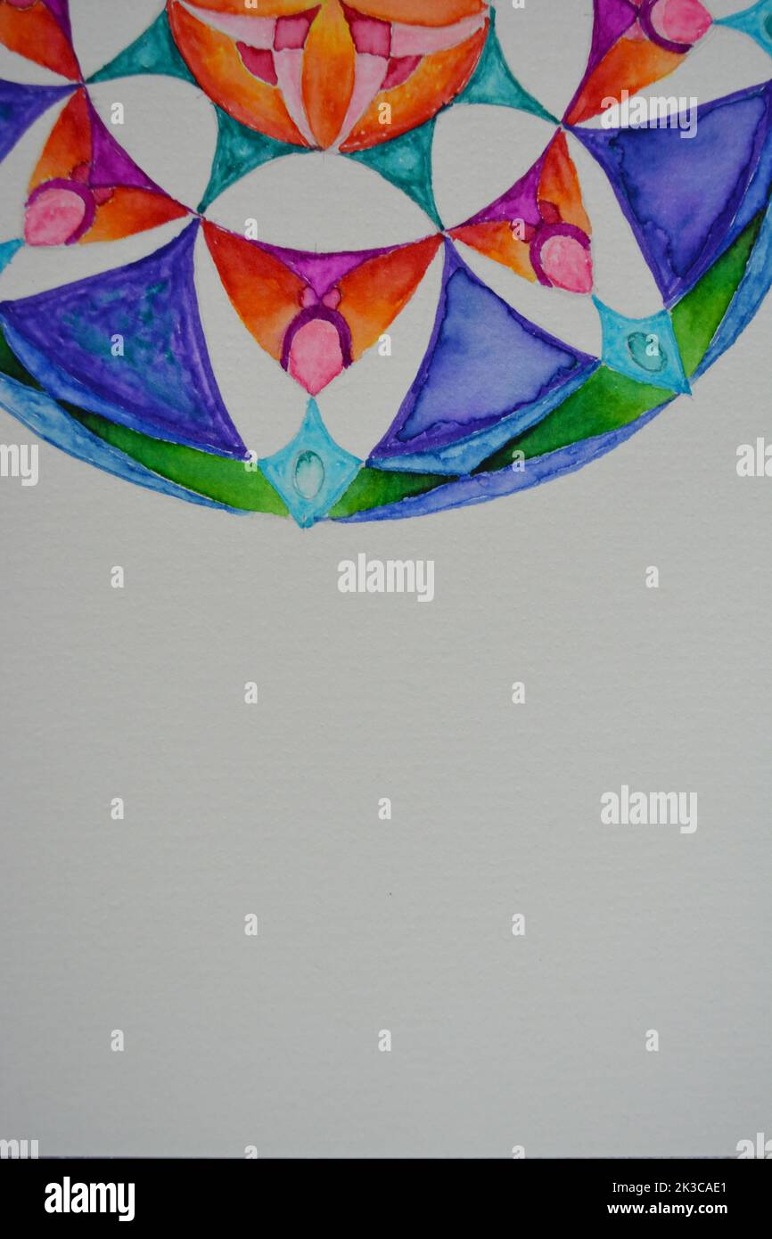 Colourful kaleidoscope art design abstract background with effect ...