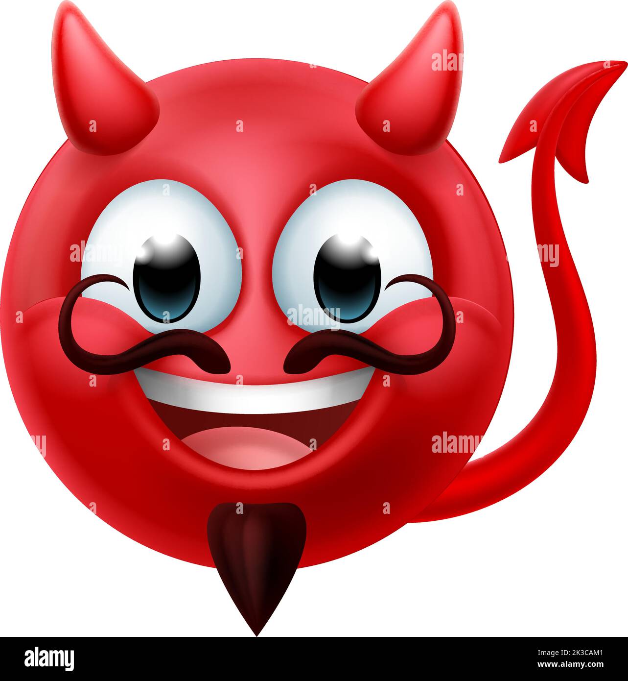 Devil Emoji Emoticon Man Face Cartoon Icon Mascot Stock Vector Image ...