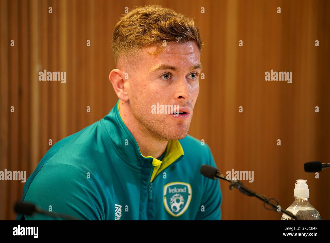 Republic of Ireland's Nathan Collins during a press conference at the ...