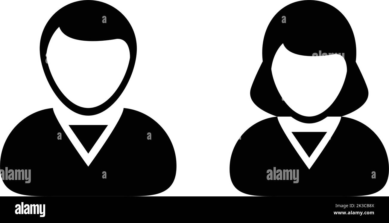 Profile icon vector male and female user person avatar symbol for ...