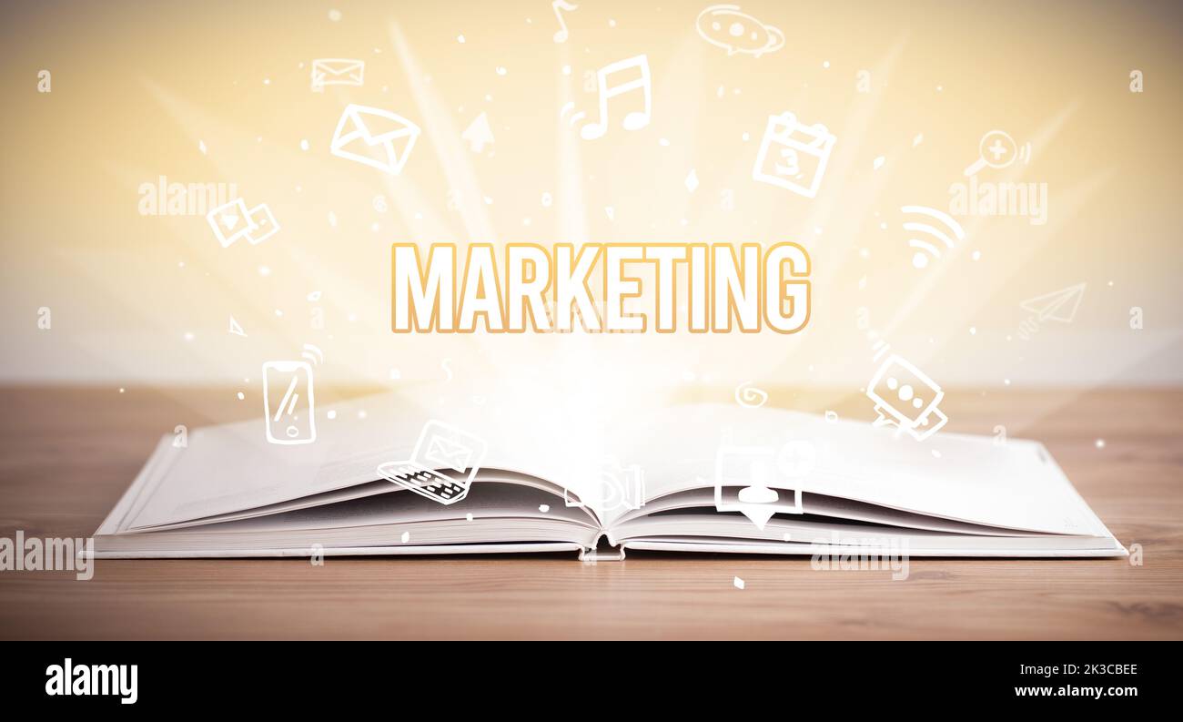 open book with business inscription Stock Photo - Alamy