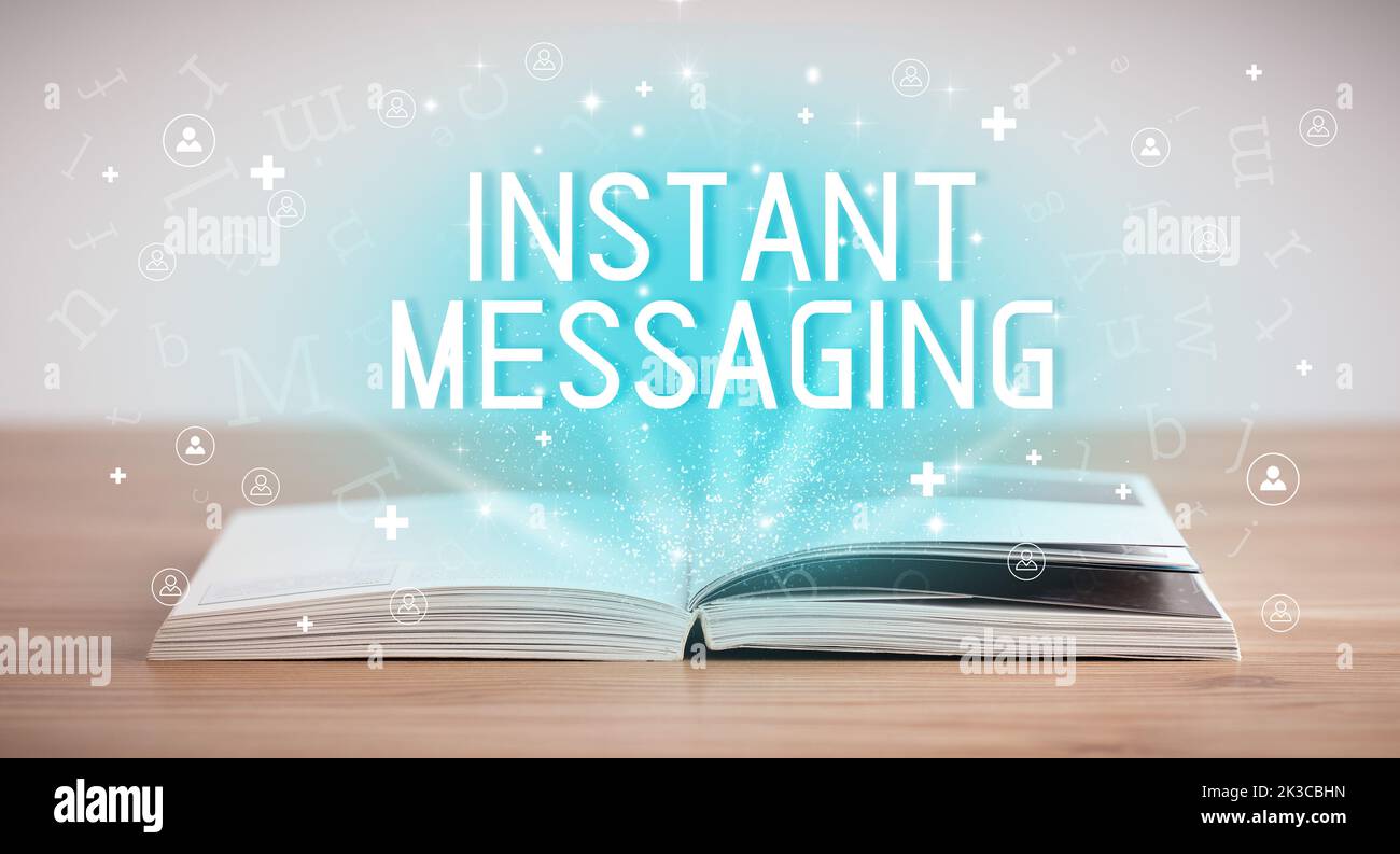 open book, social networking concept Stock Photo - Alamy