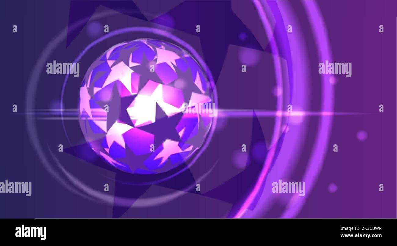 Neon sphere with stars with light effect Stock Vector Image & Art - Alamy