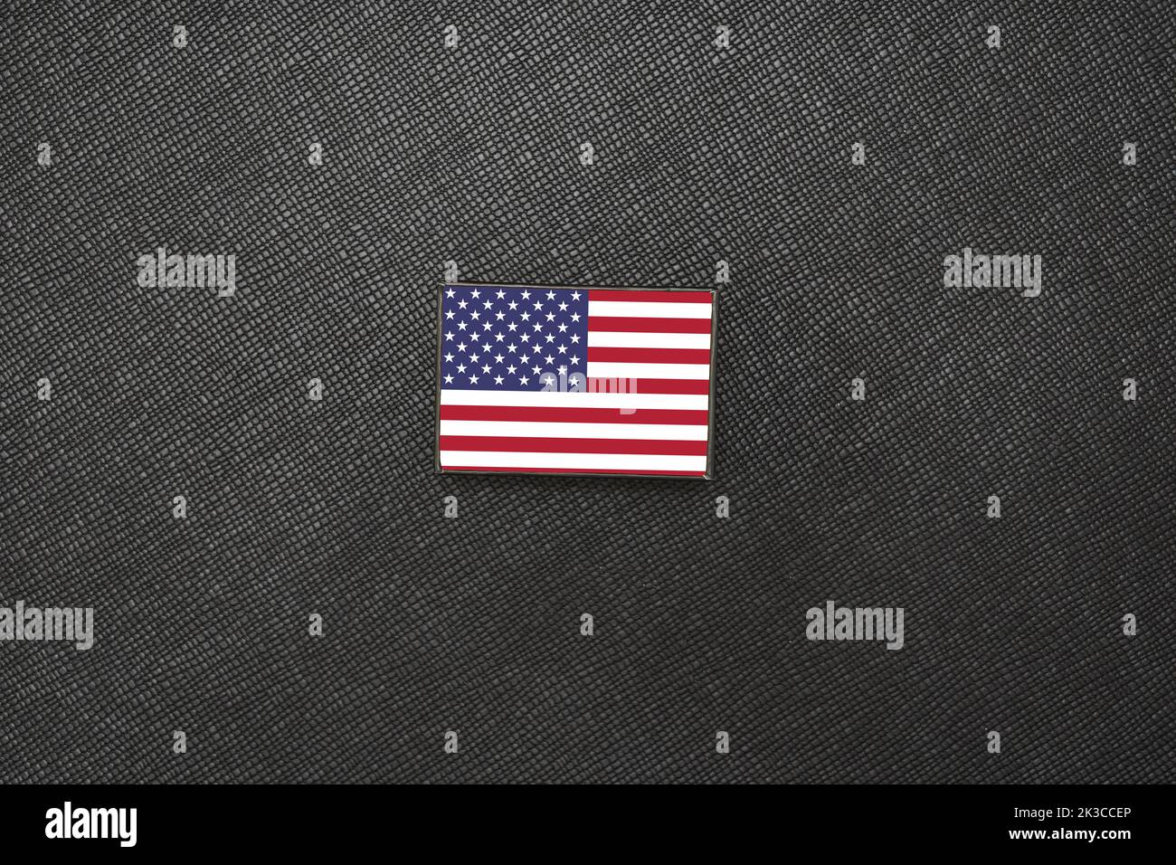 american flag on rusty abandoned metal floor in the dark Stock Photo ...