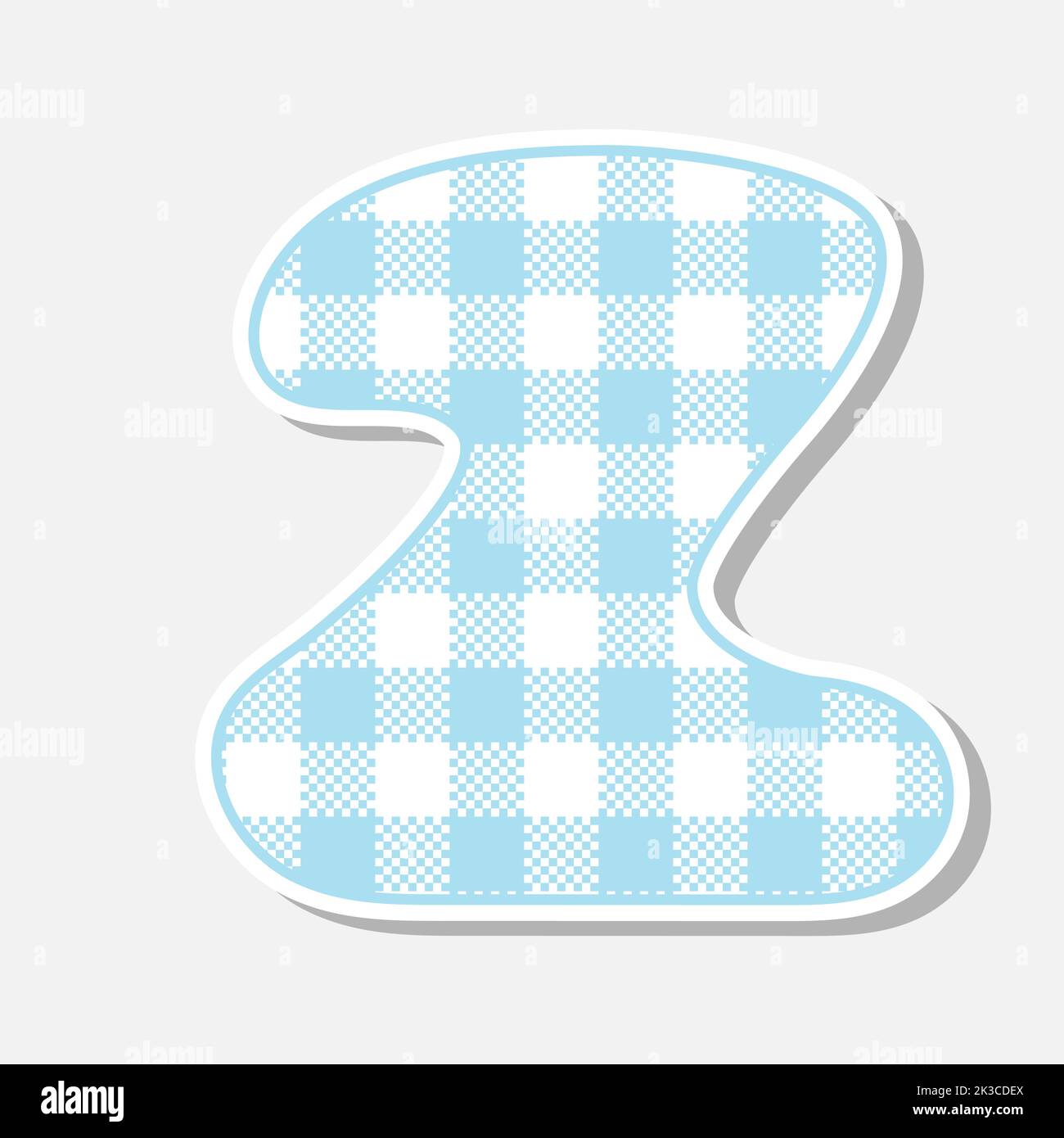 Patchwork hand drawn textile font. Cute textile font for scrapbook or ...