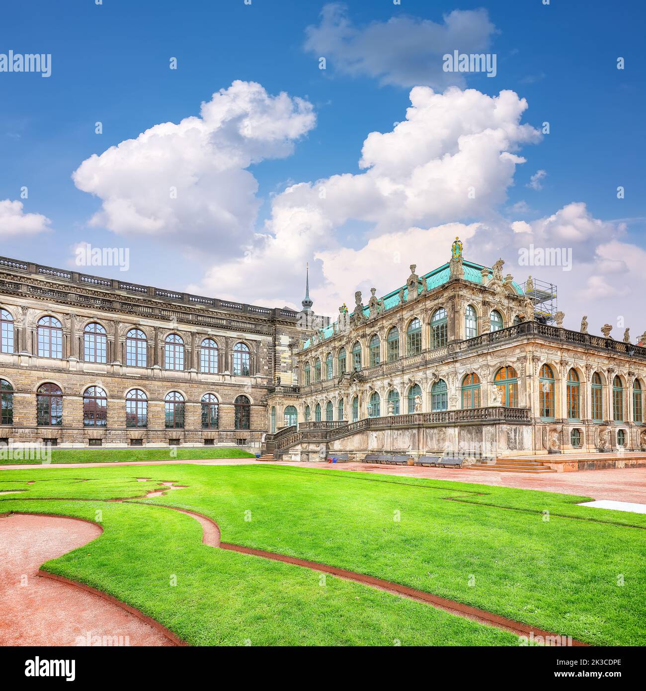 Astonishing view of famous Zwinger palace (Der Dresdnen Zwinger) Art ...