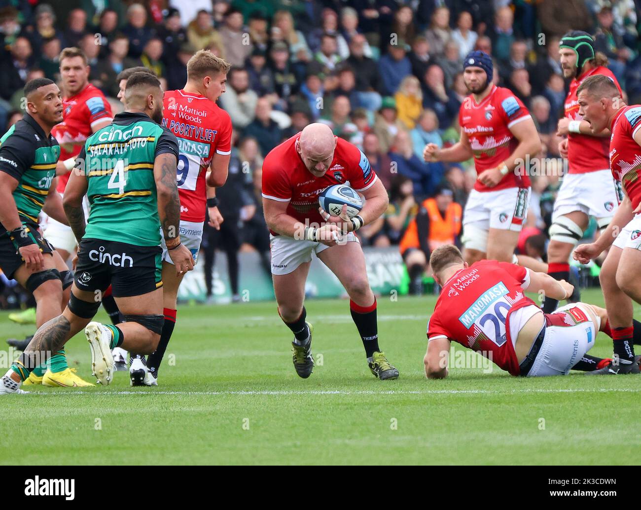 24.09.2022 Northampton, England. Rugby Union. Man of the Match Dan Cole ...