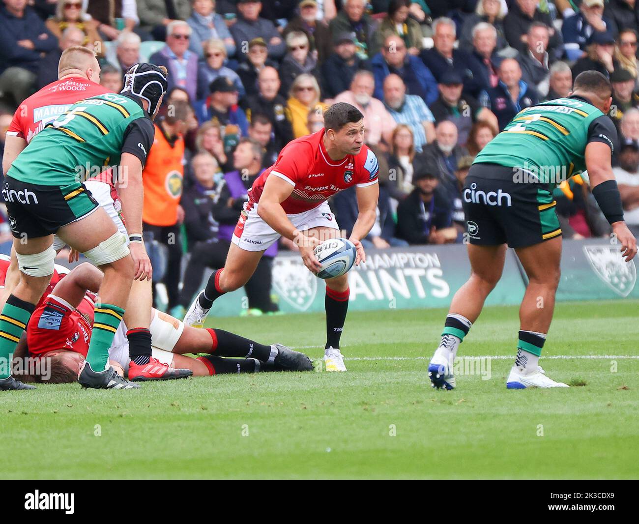 24.09.2022 Northampton, England. Rugby Union. Ben Youngs of Tigers ...