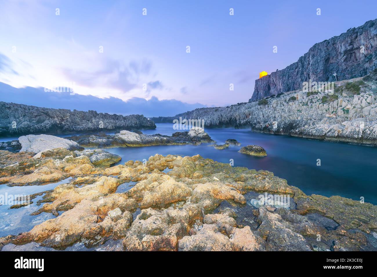 Spectacular seascape of Isolidda Beach near San Vito cape. Popular ...