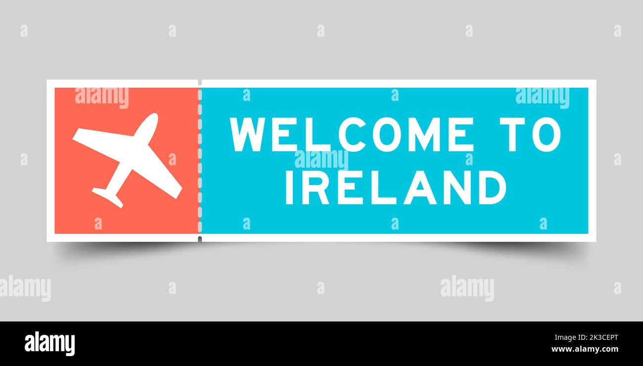 Plane ticket and ireland Stock Vector Images - Alamy