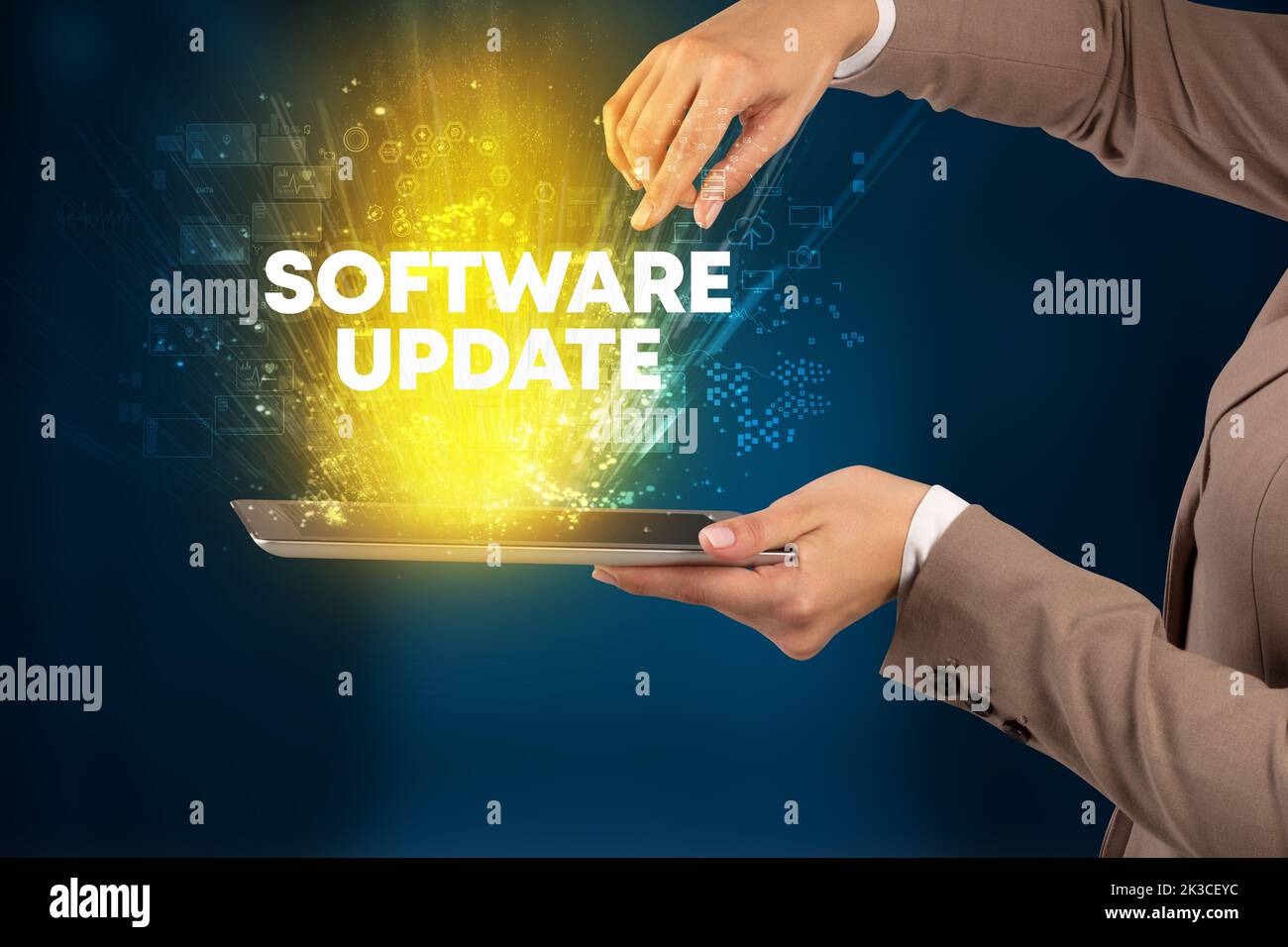 Close up touchscreen update hi-res stock photography and images - Alamy