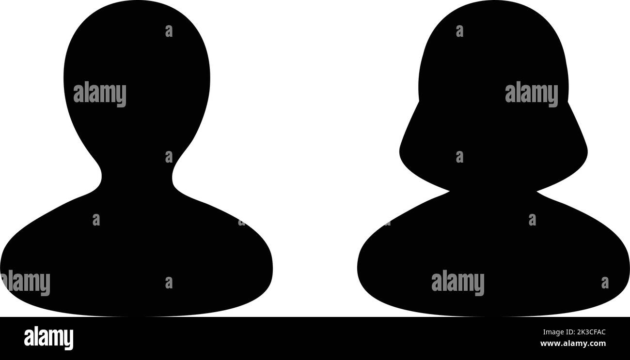 Avatar icon vector male and female user person profile symbol for ...