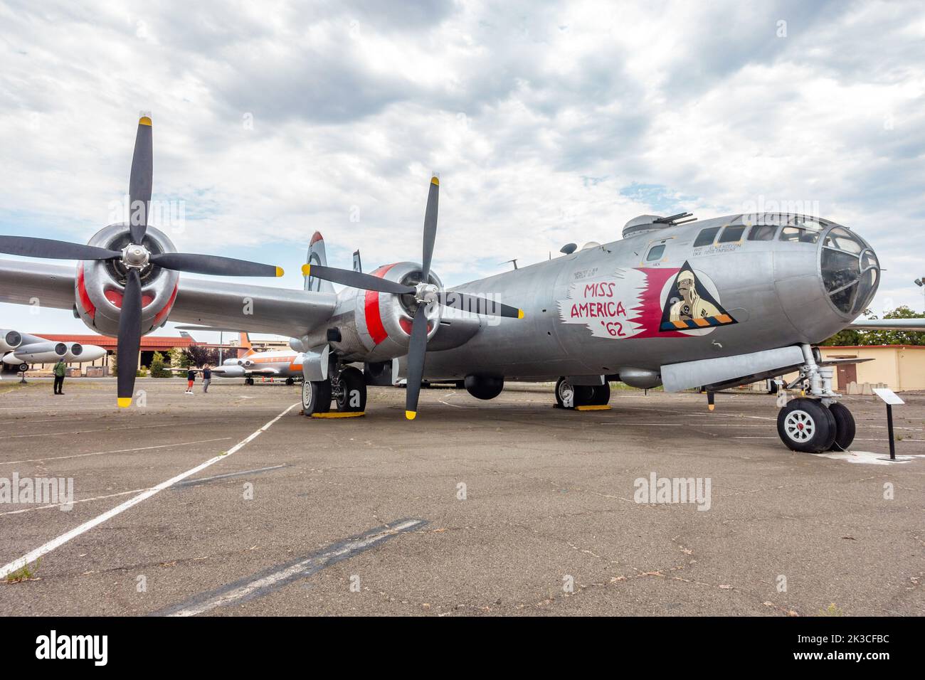 A Boeing B-29 Superfortress bomber retired and on display at the air ...