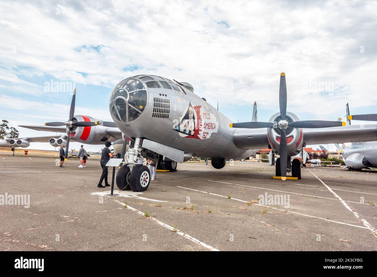 A Boeing B-29 Superfortress bomber retired and on display at the air ...