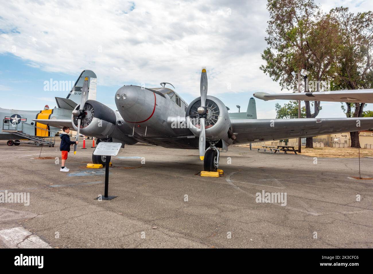 An American Beech C-45H Expeditor on display at The Travis Airforce ...