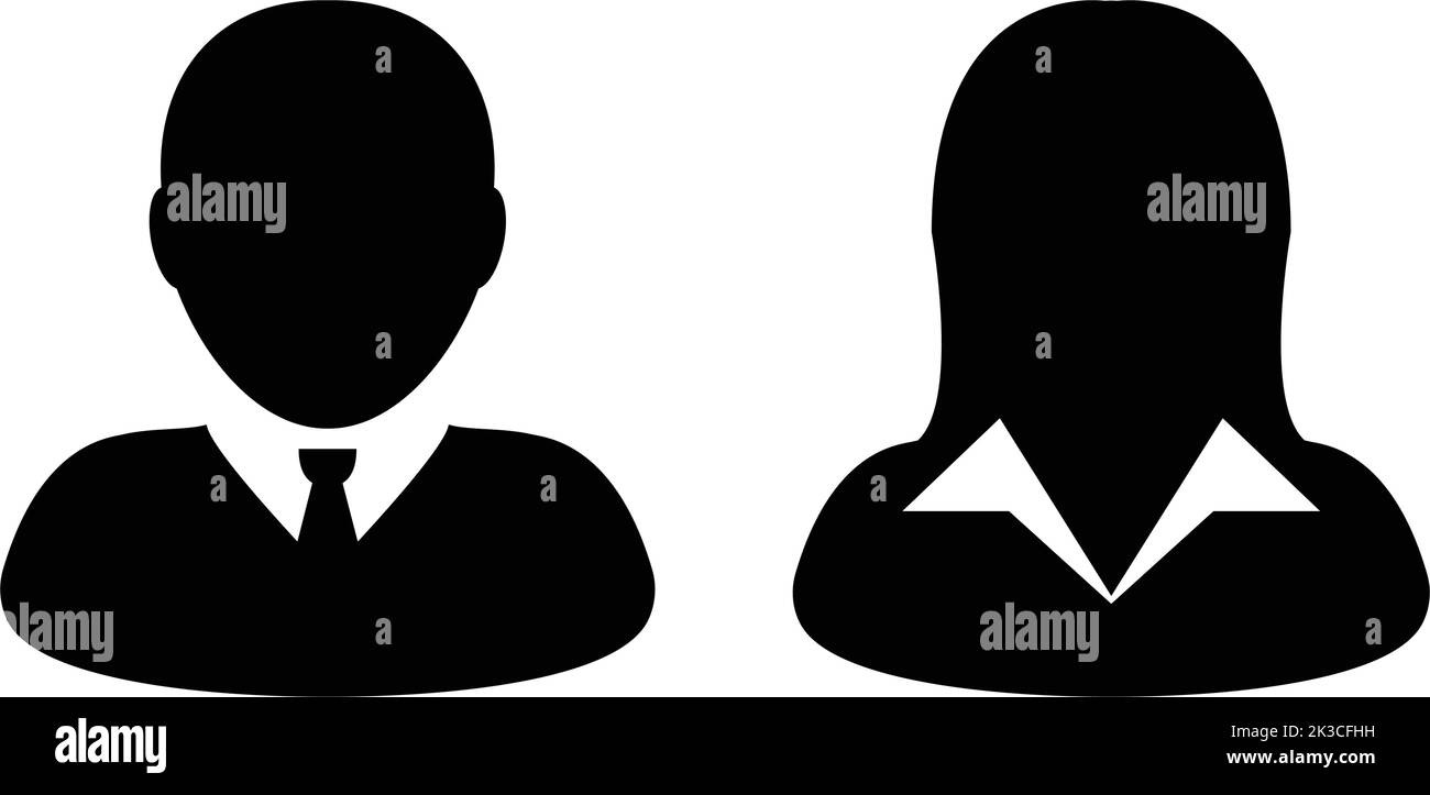 Business man and woman icon vector user person profile avatar symbol ...