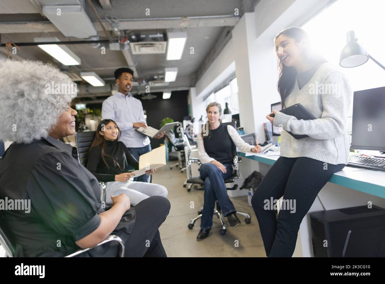 Business people talking smiling in hi-res stock photography and images ...