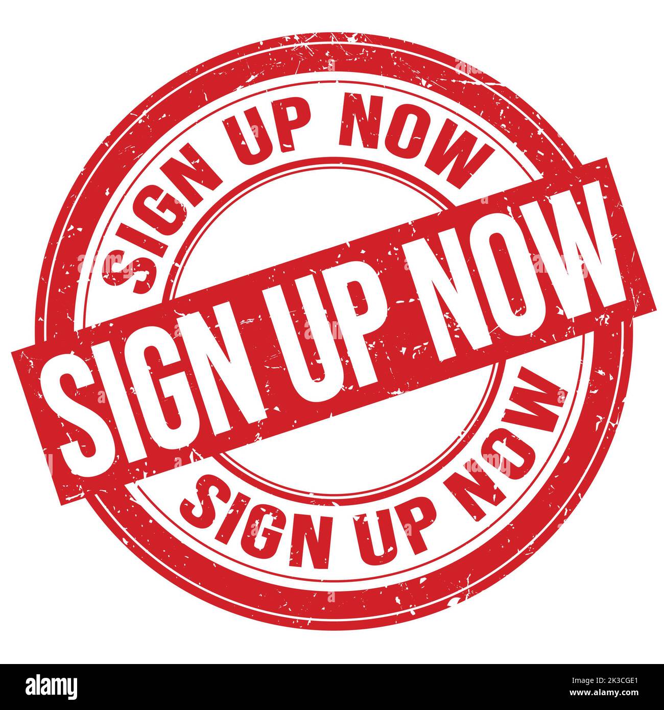 SIGN UP NOW text written on red round grungy stamp sign Stock Photo - Alamy