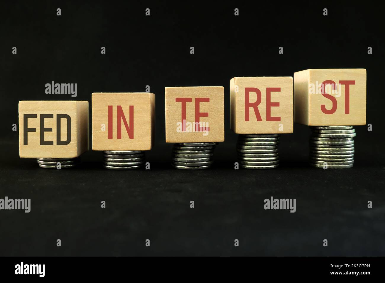 FED or Federal Reserve System increase in interest rate or hike concept ...