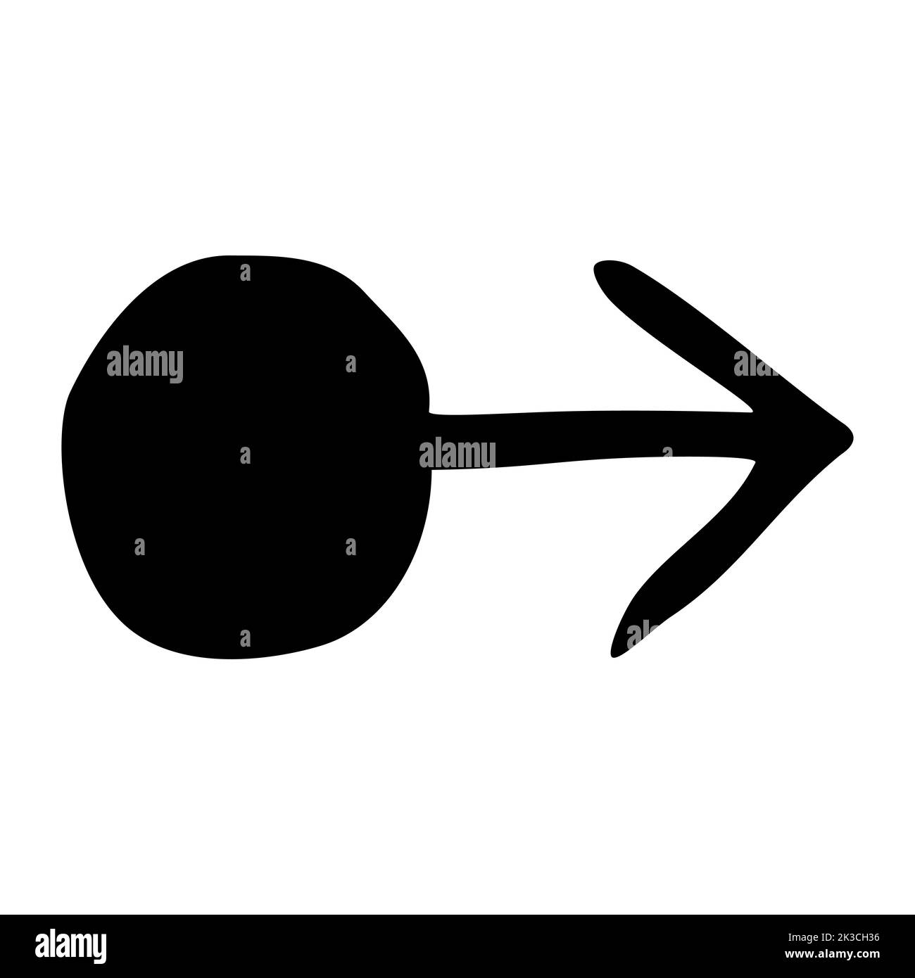 Doodle up arrow symbol hand drawn with thin line Stock Vector Image ...