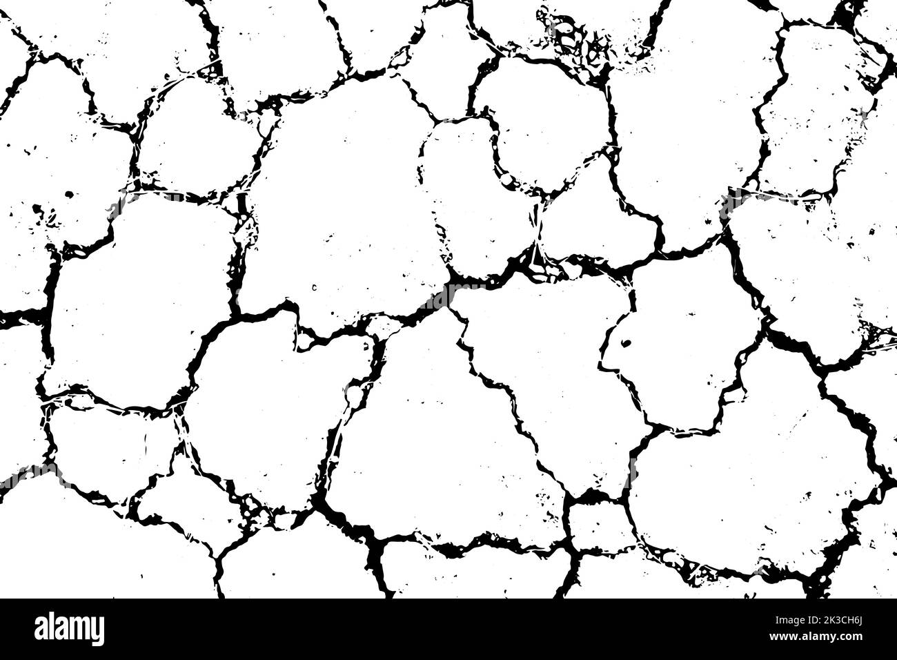 Grunge black and white crack texture background. Abstract messy and ...