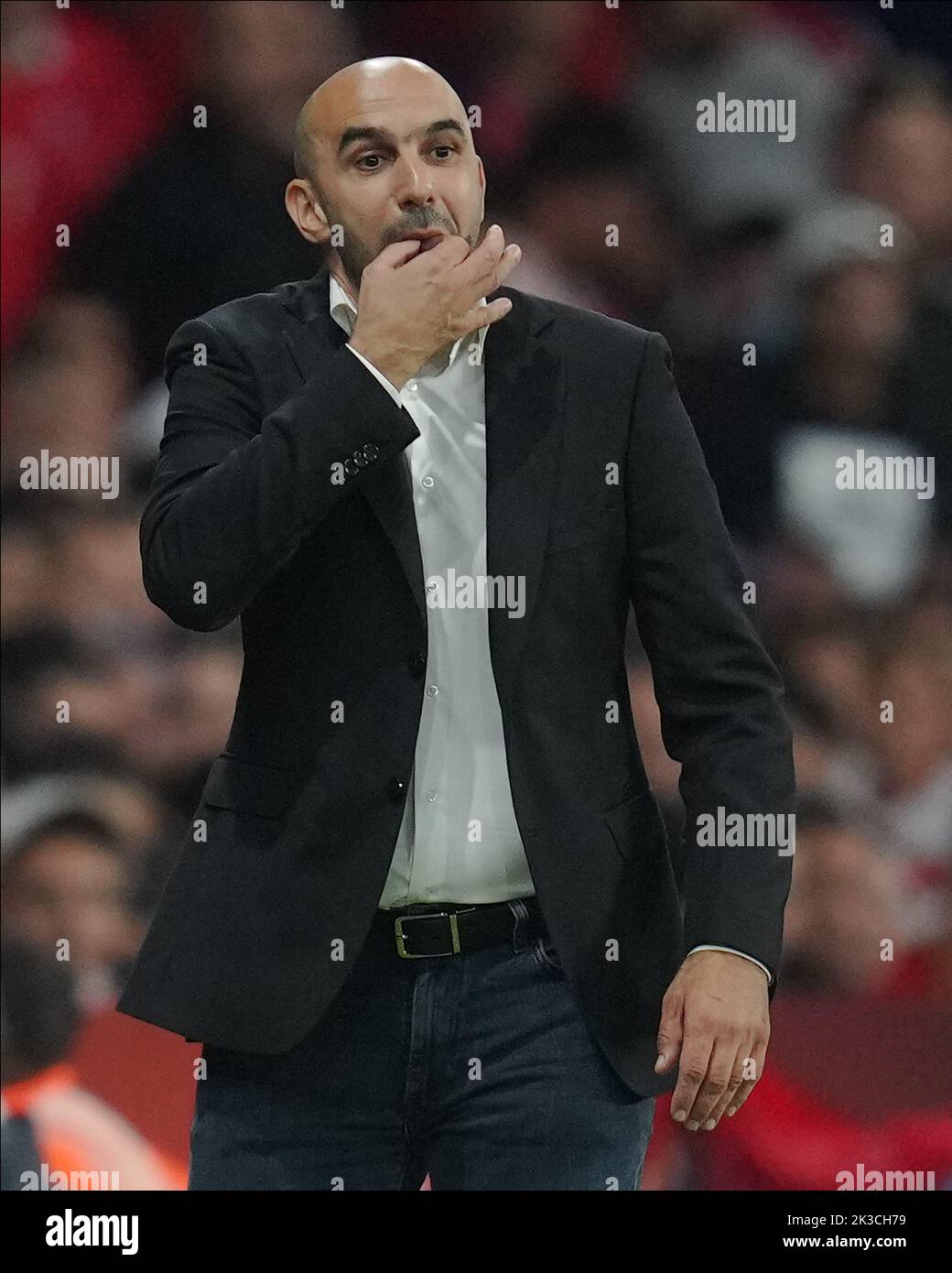 Morocco head coach Walid Regragui during the international friendly ...