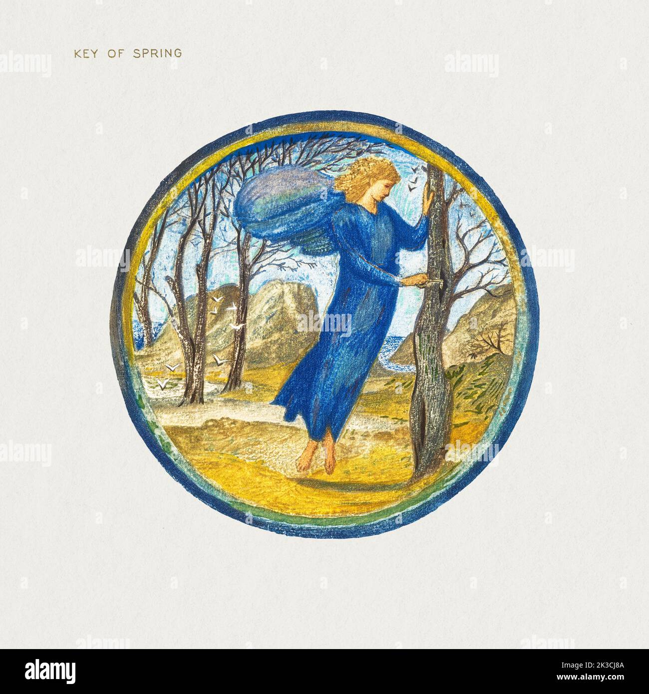 Key of Spring from The Flower Book (1905) by Sir Edward Burne–Jones ...