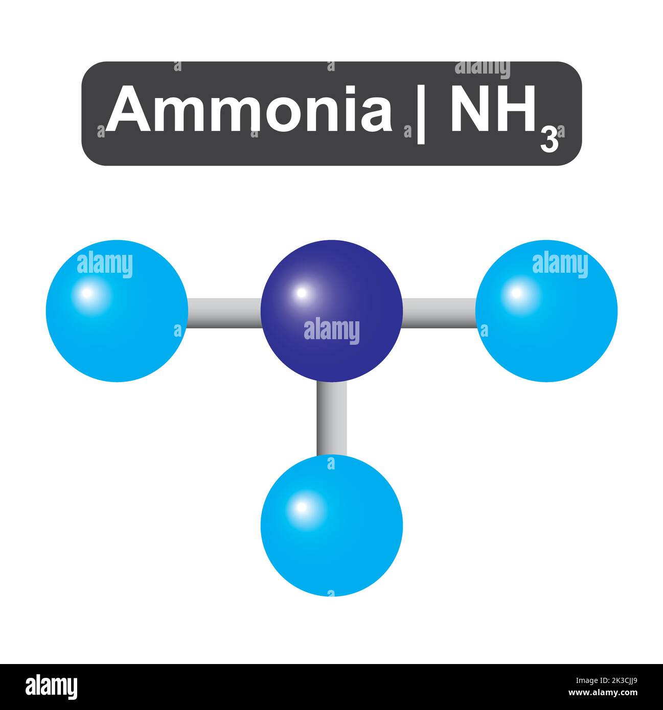 Molecular Model of Ammonia (NH3) Molecule. Vector Illustration Stock ... Molecular Model of Ammonia (NH3) Molecule. Vector Illustration Stock ...