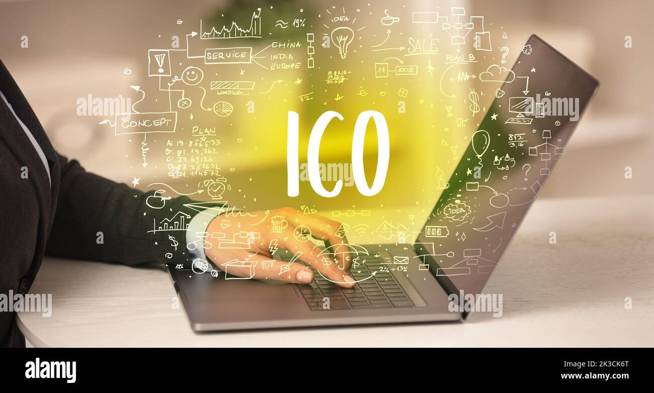 hand working on new modern computer Stock Photo - Alamy