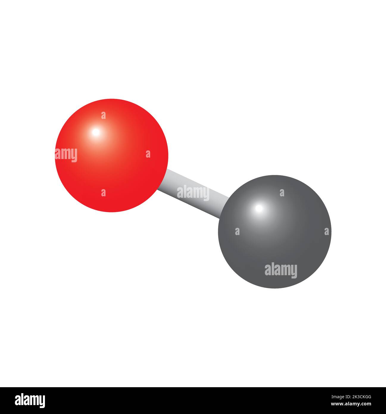 Molecular Model Of Carbon Monoxide Co Molecule Vector Illustration Stock Vector Image And Art