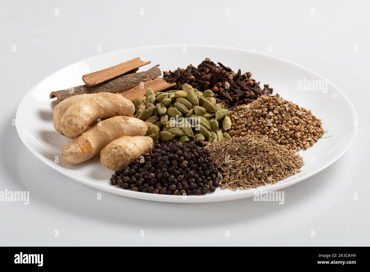 variety of spices Isolated on white Stock Photo - Alamy
