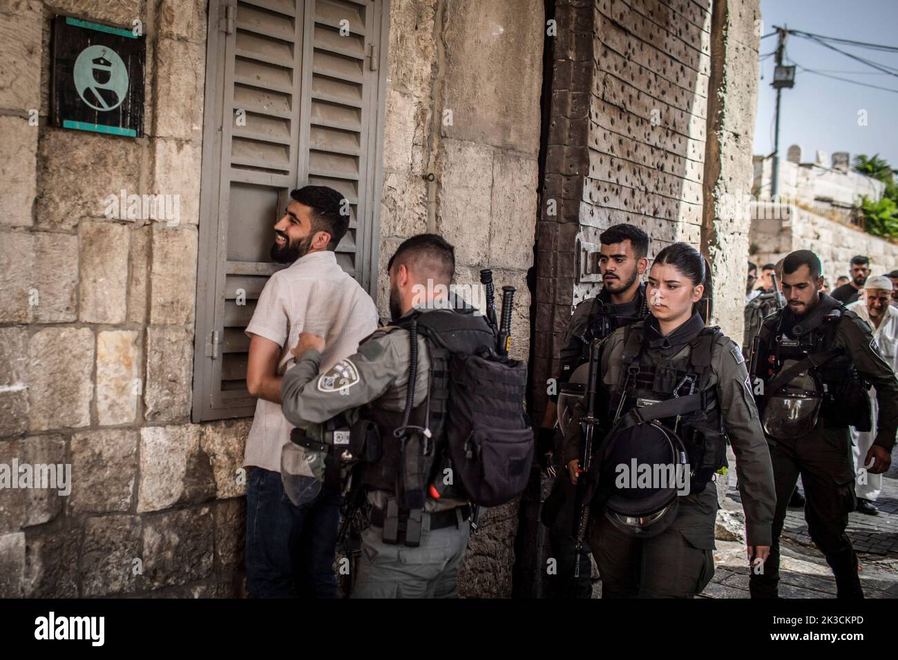 26 September 2022, Israel, Jerusalem: Israeli police arrest a ...