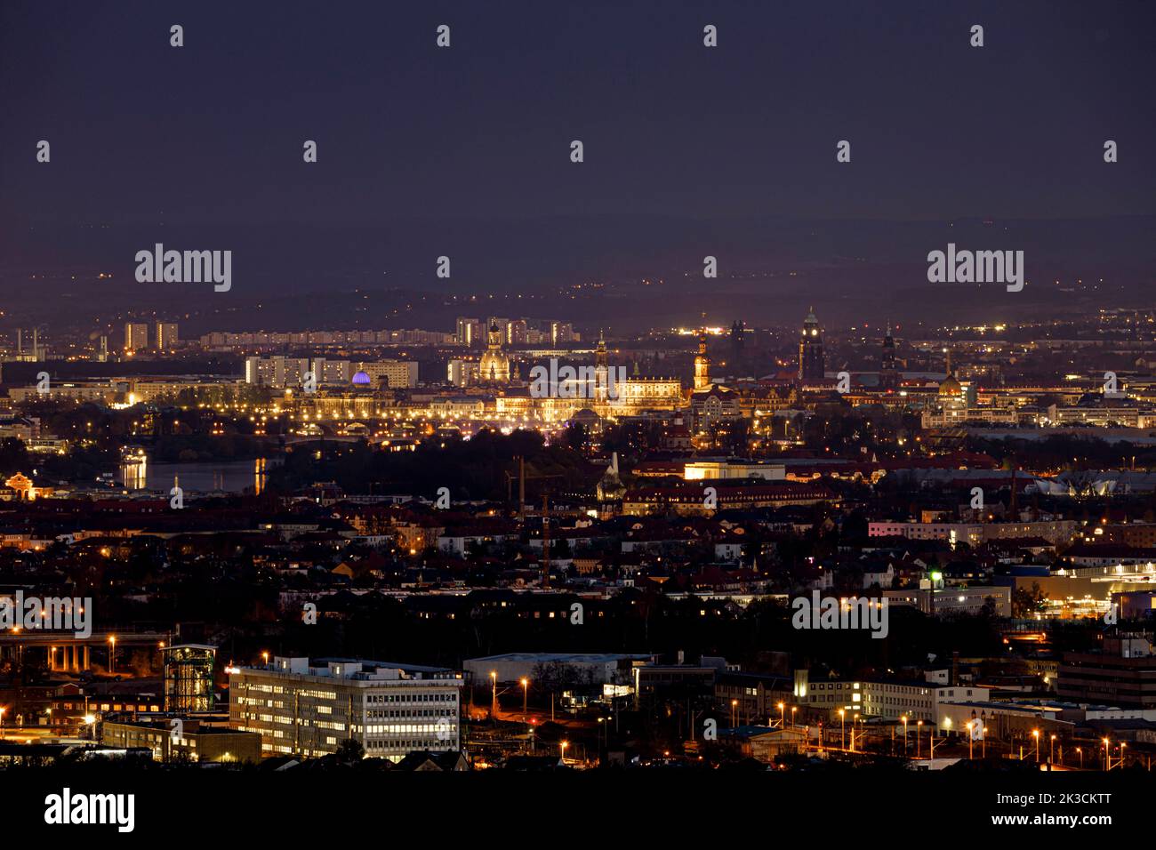 View of the Elbe valley towards the state capital of Dresden Stock ...