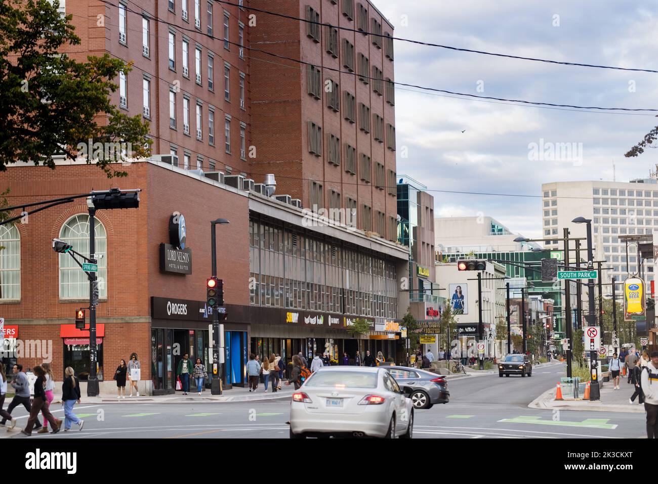 Street view of Spring Garden Road. A popular destination for locals and ...