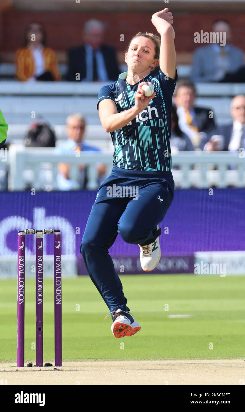 LONDON ENGLAND - SEPTEMBER 24 : England Women's Kate Cross during Women ...