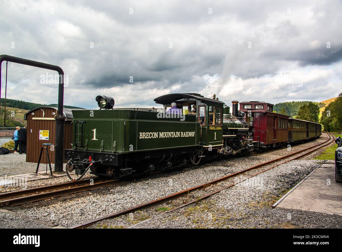 The Santa-Teresa locomotive on The Brecon Mountain Railway Stock Photo ...
