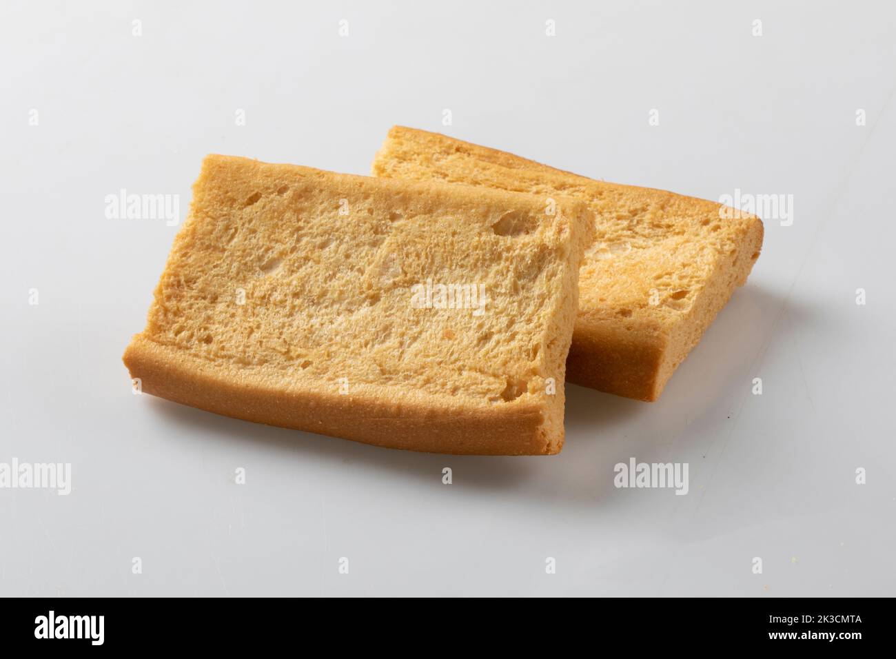 Toast Rusk, cookies isolated on white Stock Photo - Alamy