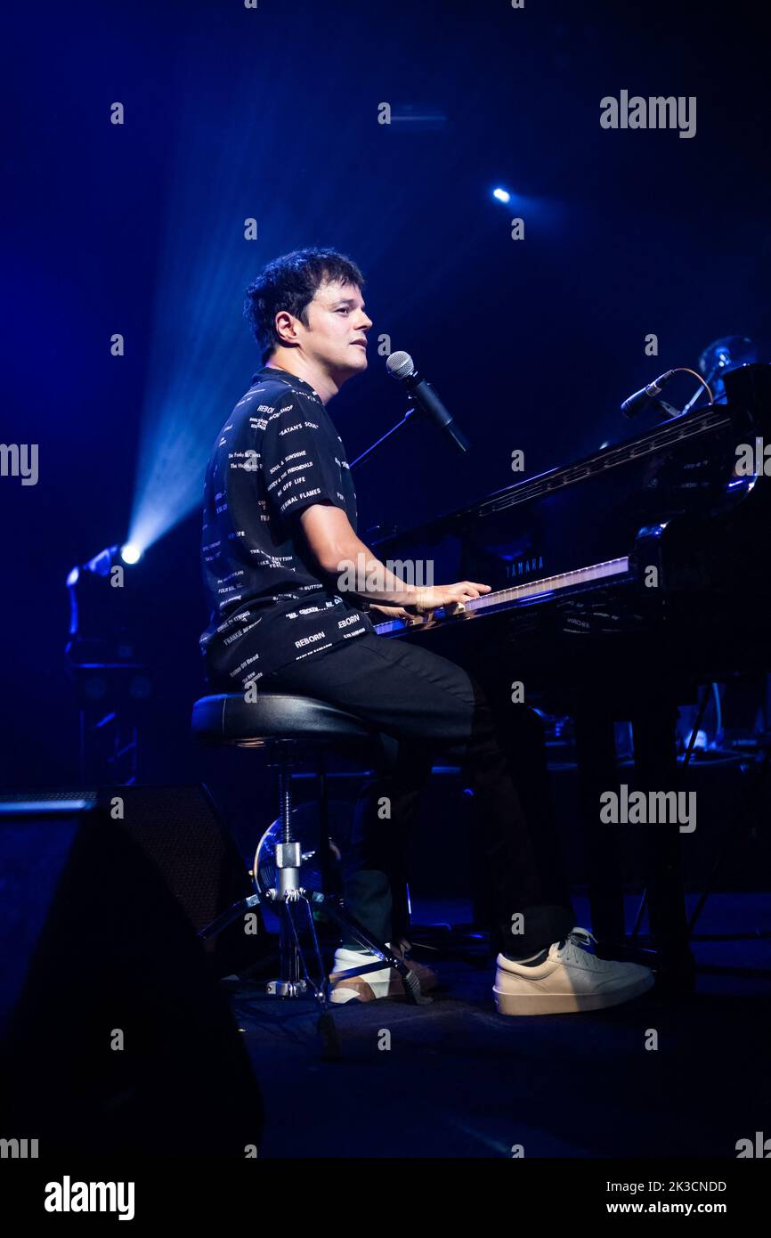 Jamie Cullum perfoms at Montreux Jazz Festival, on July 16, 2022, in ...
