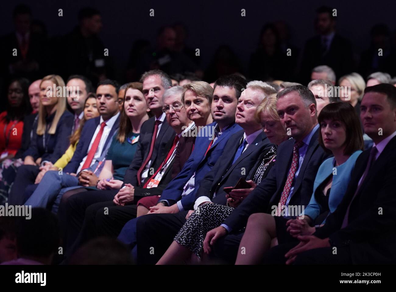 The shadow cabinet listens to shadow chancellor Rachel Reeves making ...