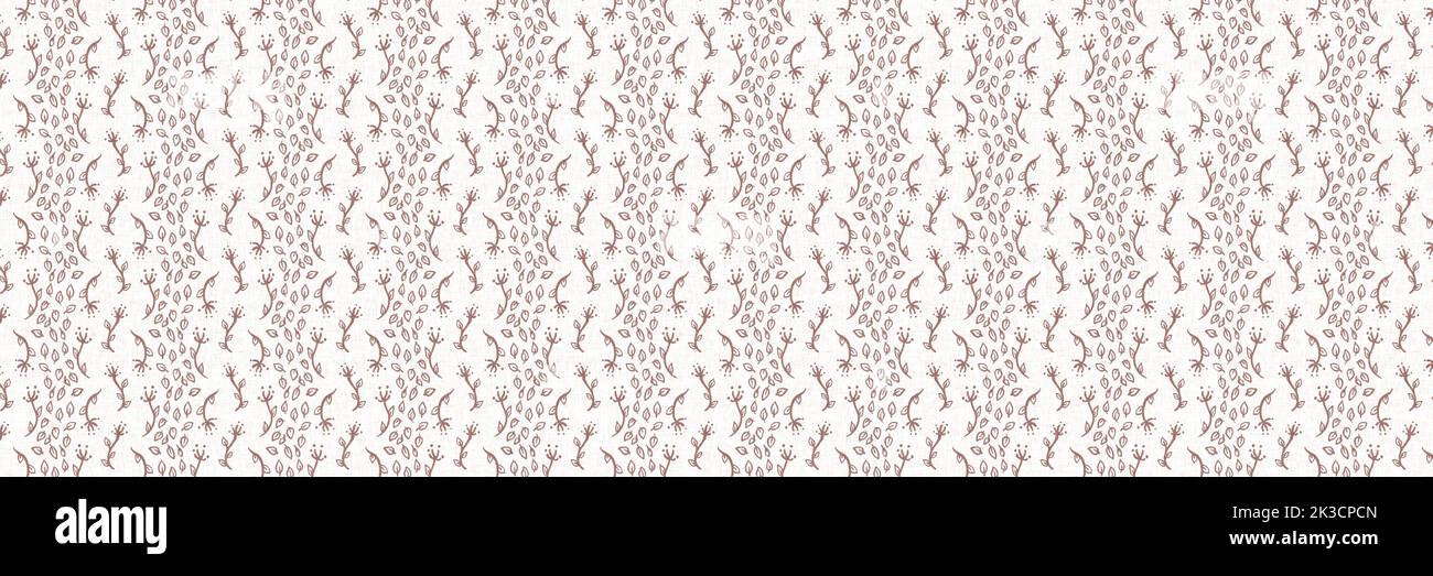 Gender neutral foliage leaf seamless raster border. Simple whimsical 2 ...