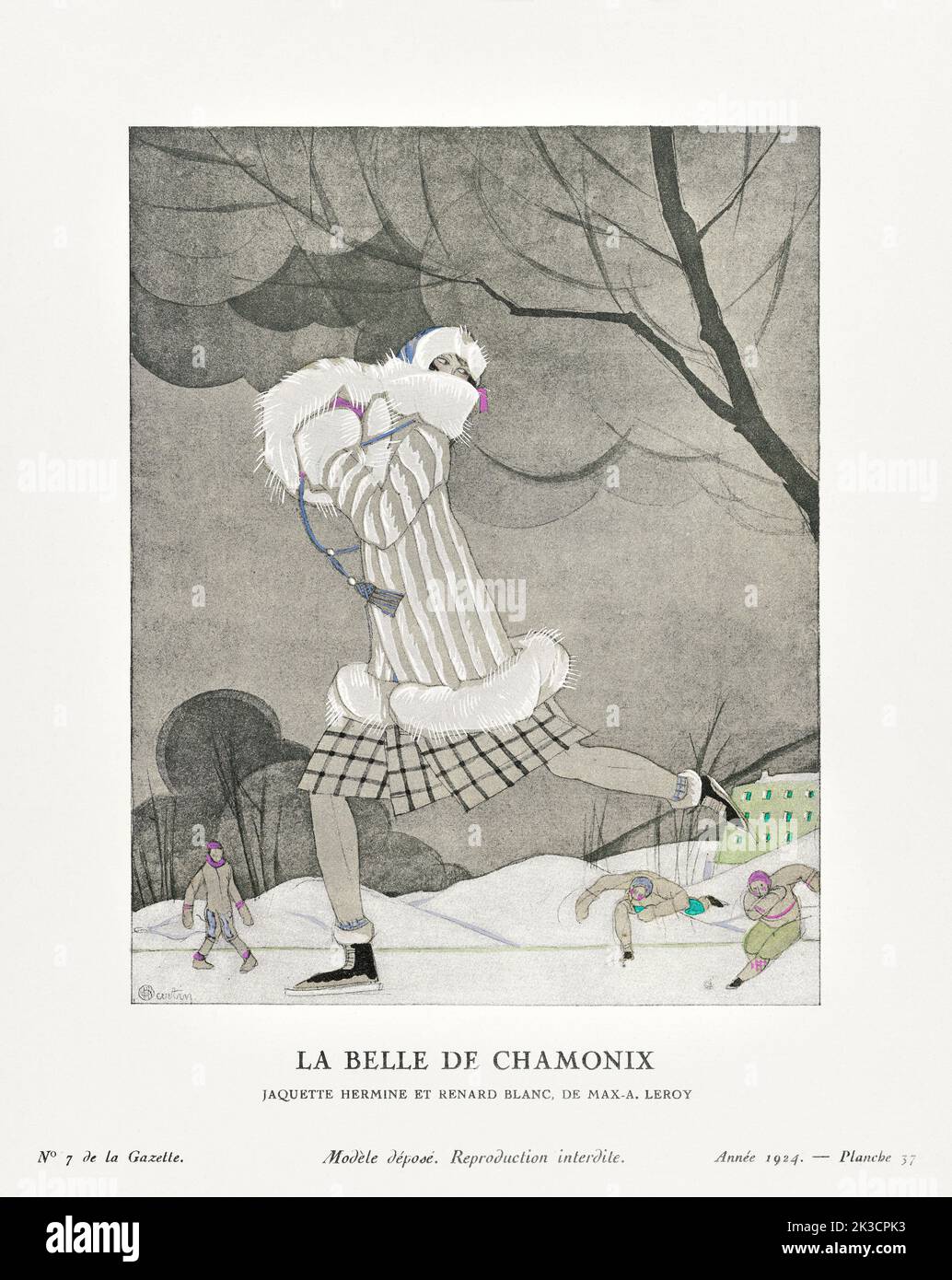 La Belle de Chamonix, ermine and white fox jacket, by Max-A. Leroy ...