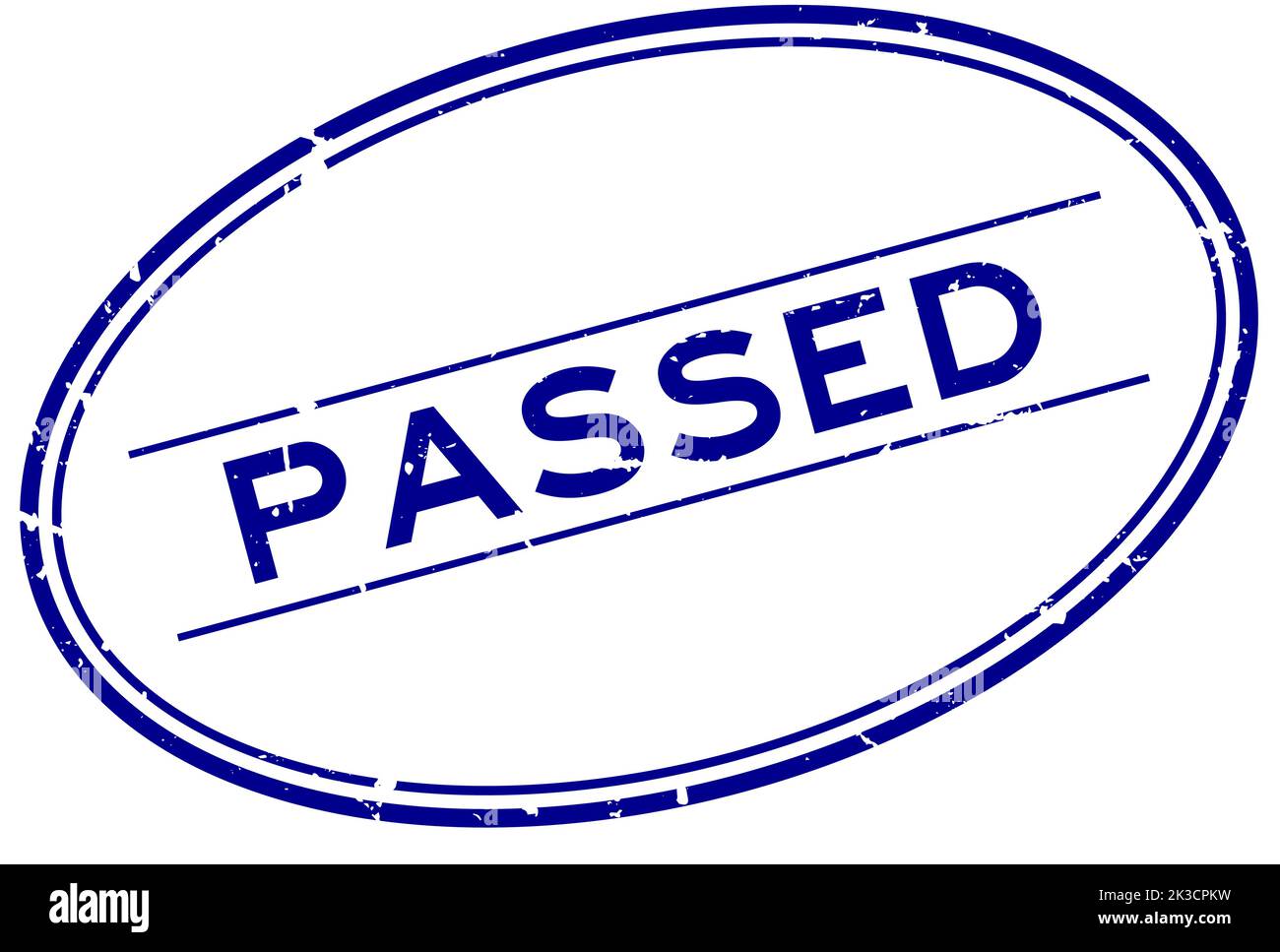 Grunge blue passed word oval rubber seal stamp on white background Stock Vector Image & Art - Alamy