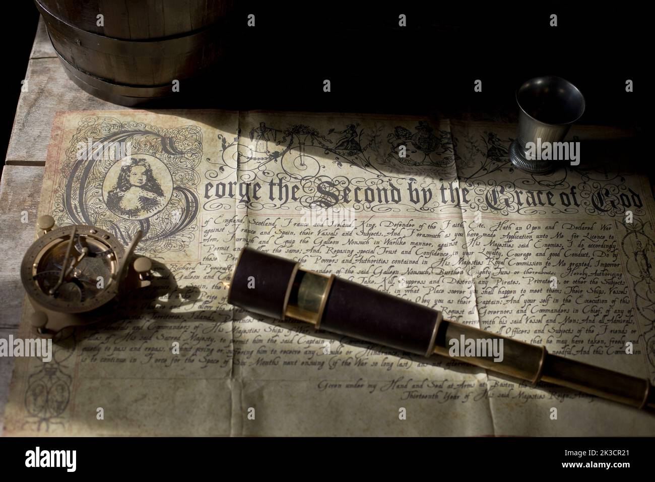 Example of a 17th Century Royal declaration to a ship's captain to ...