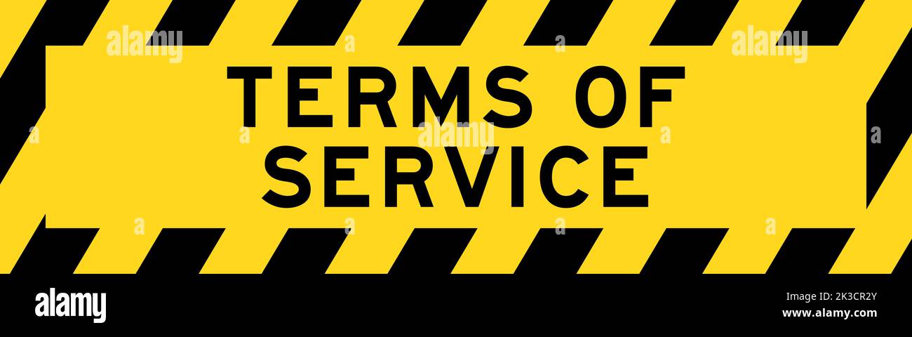 Yellow and black color with line striped label banner with word terms ...